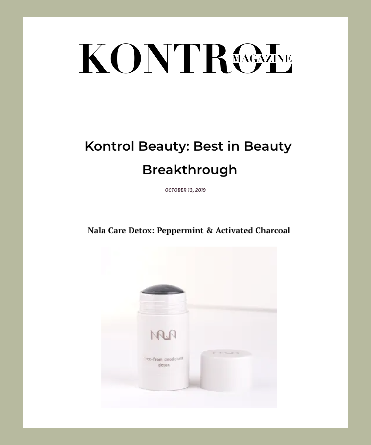 Kontrol Best in Beauty Awards